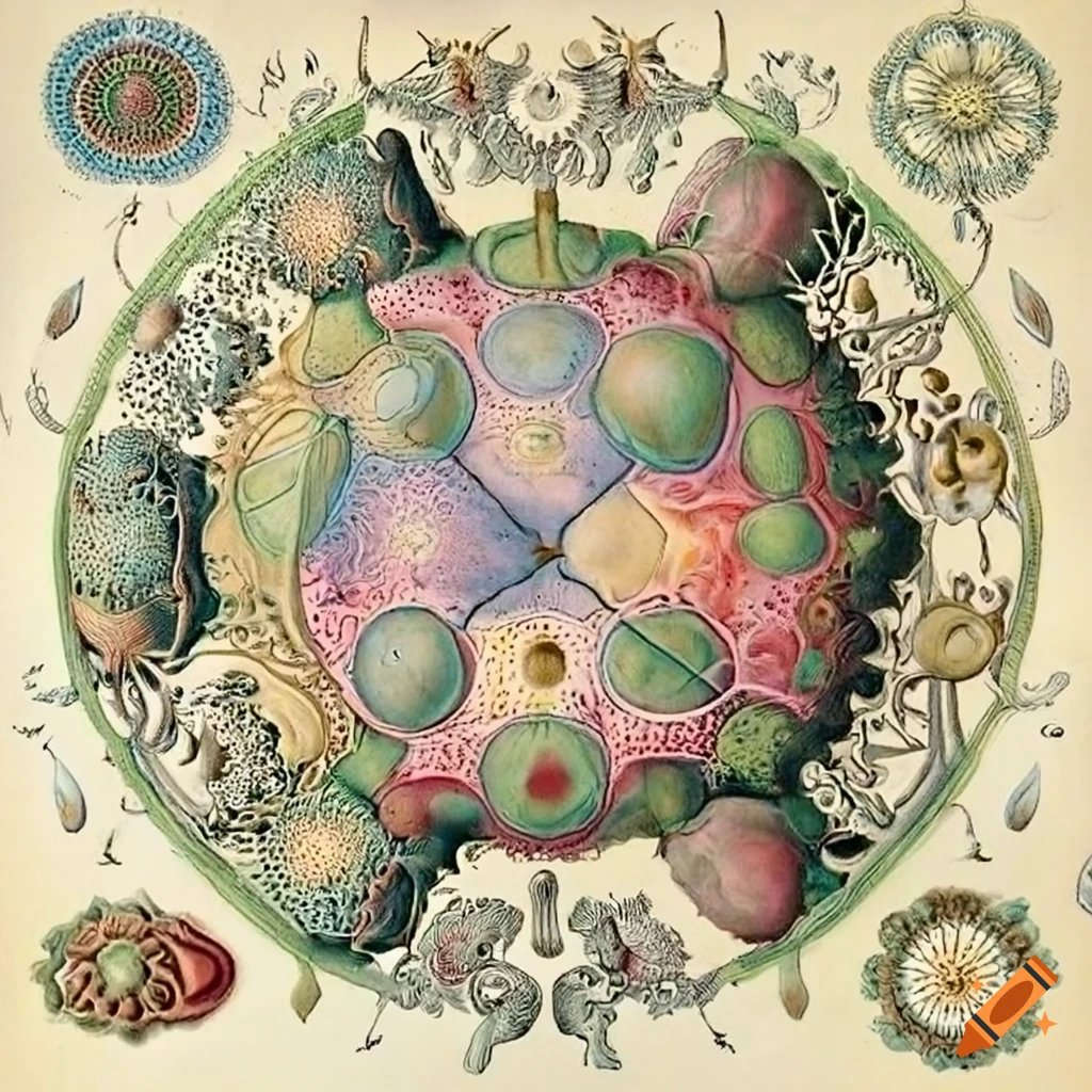 Black and white doodle pac-man in ernst haeckel style on Craiyon