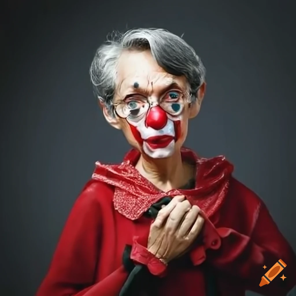 Image of elisabeth borne clown on Craiyon