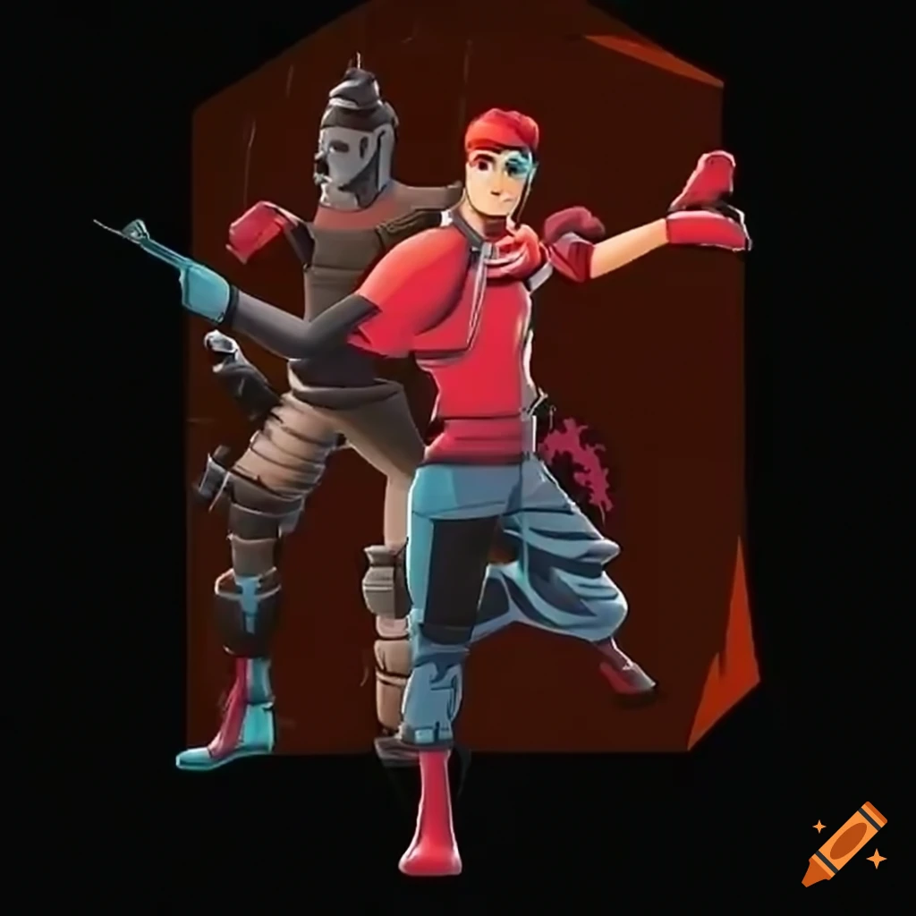 Gameplay of fortnite battle scene