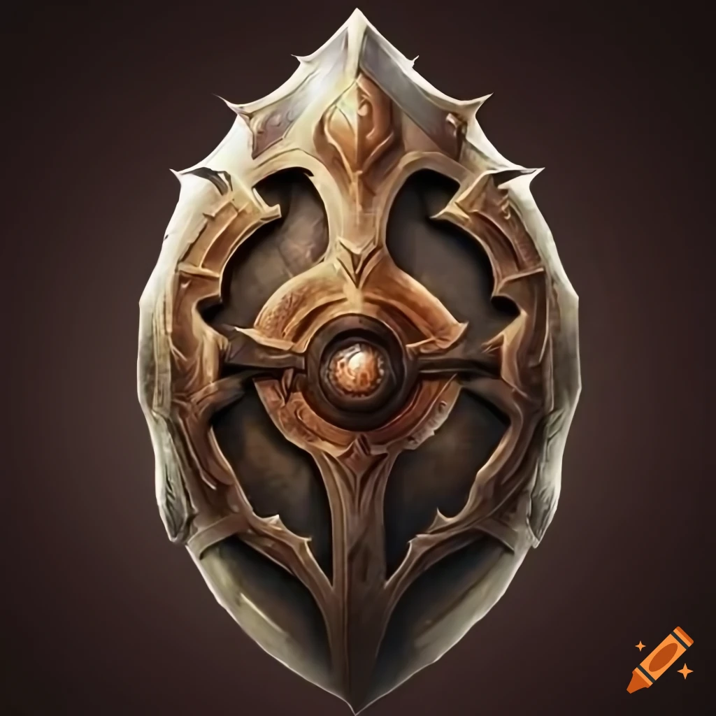 Image of a mythical and legendary shield on Craiyon
