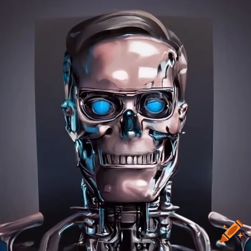 The terminator in a minimalist style on Craiyon