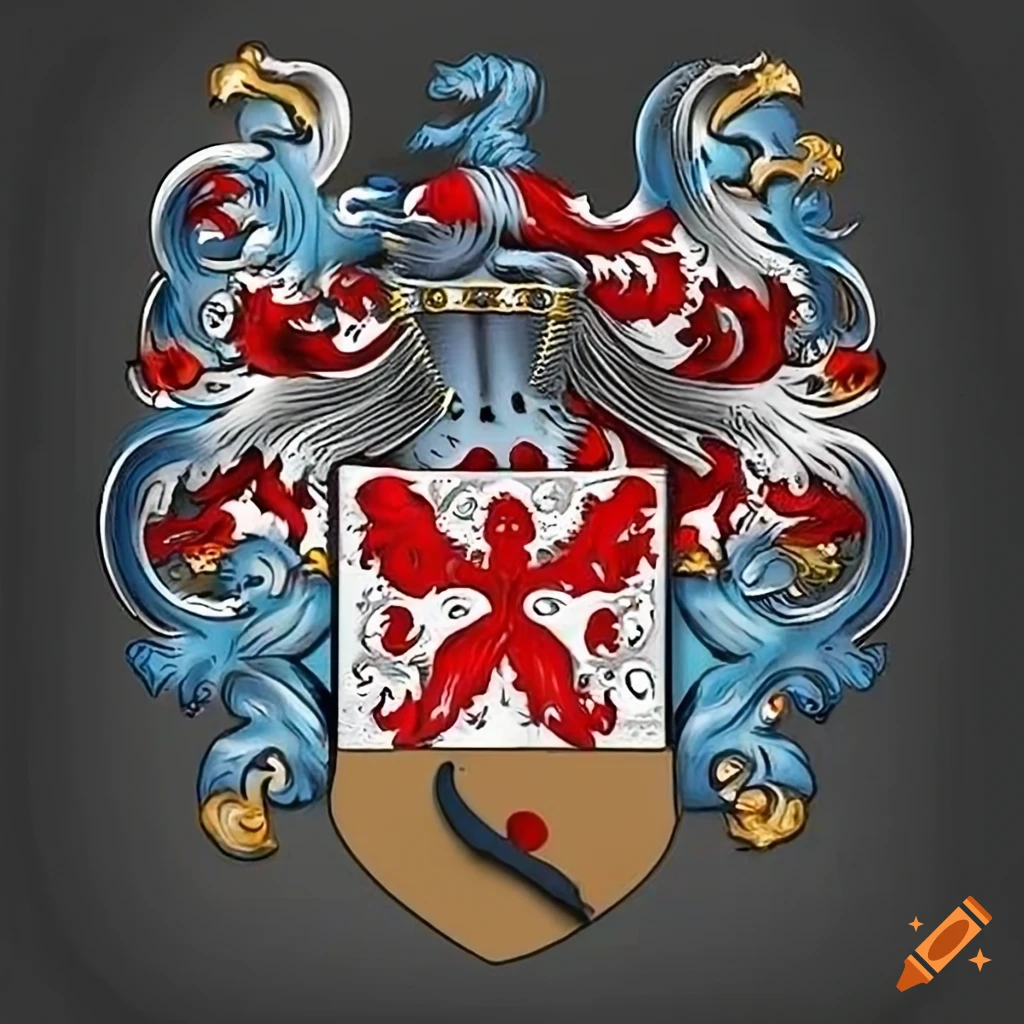 Family crest coat of arms with empowering message