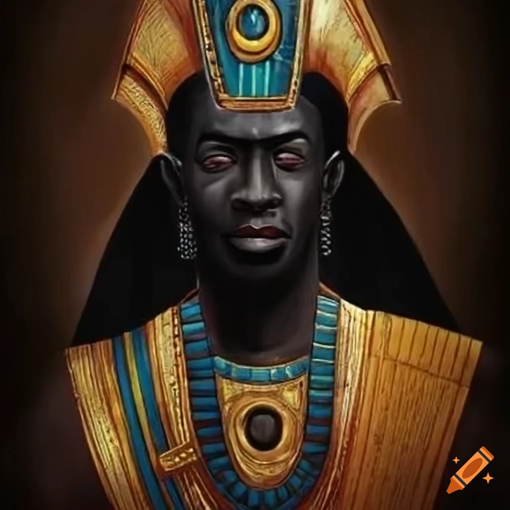 Depiction of a black ancient egyptian moses on Craiyon