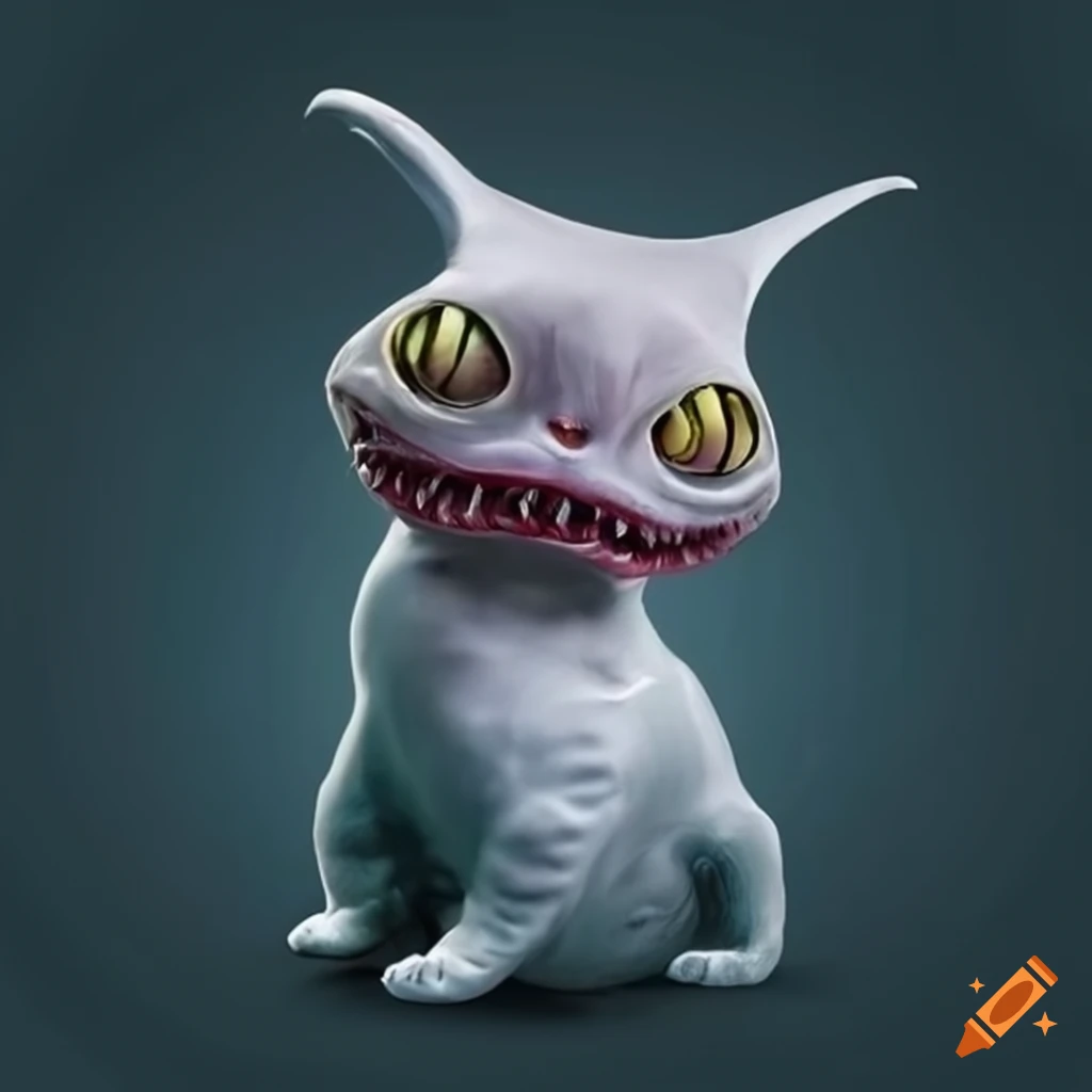 Cat with shark-shaped head