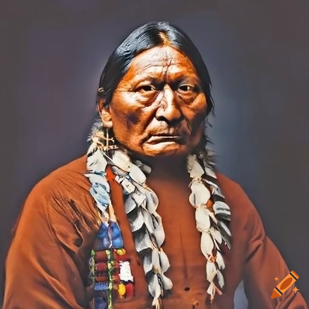 Portrait of sitting bull, native american leader