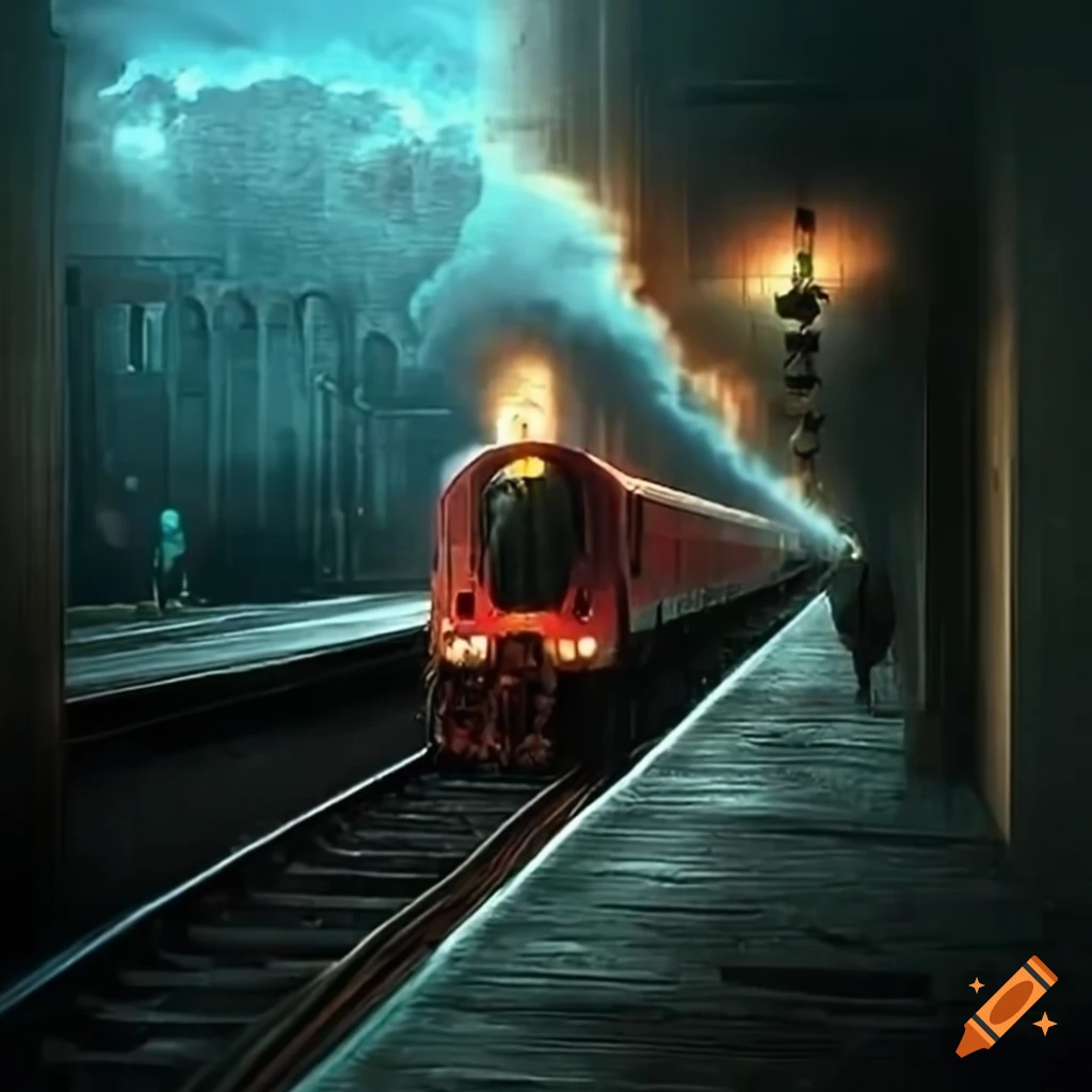 Realistic picture of a train escape