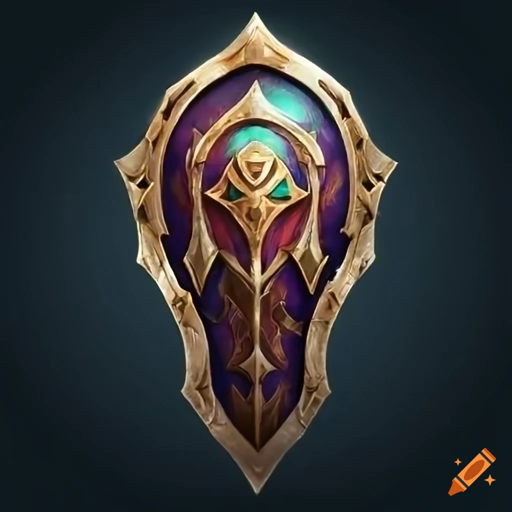 Image of a legendary shield on Craiyon