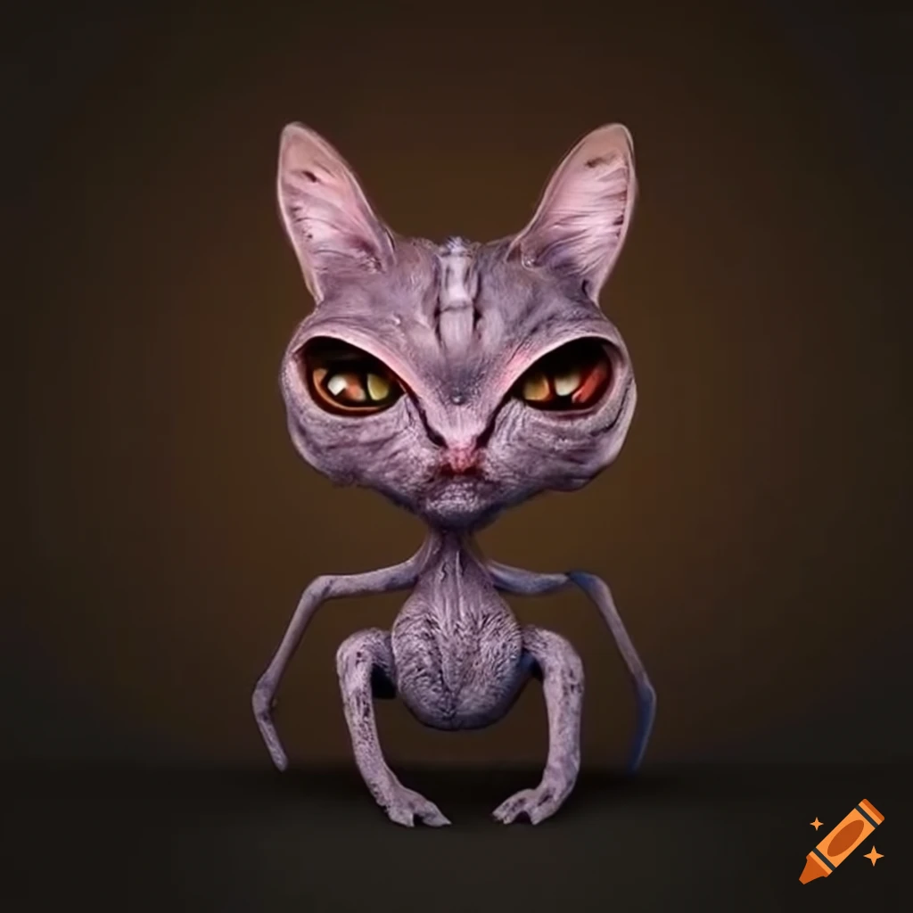 Image of an alien cat with unique features
