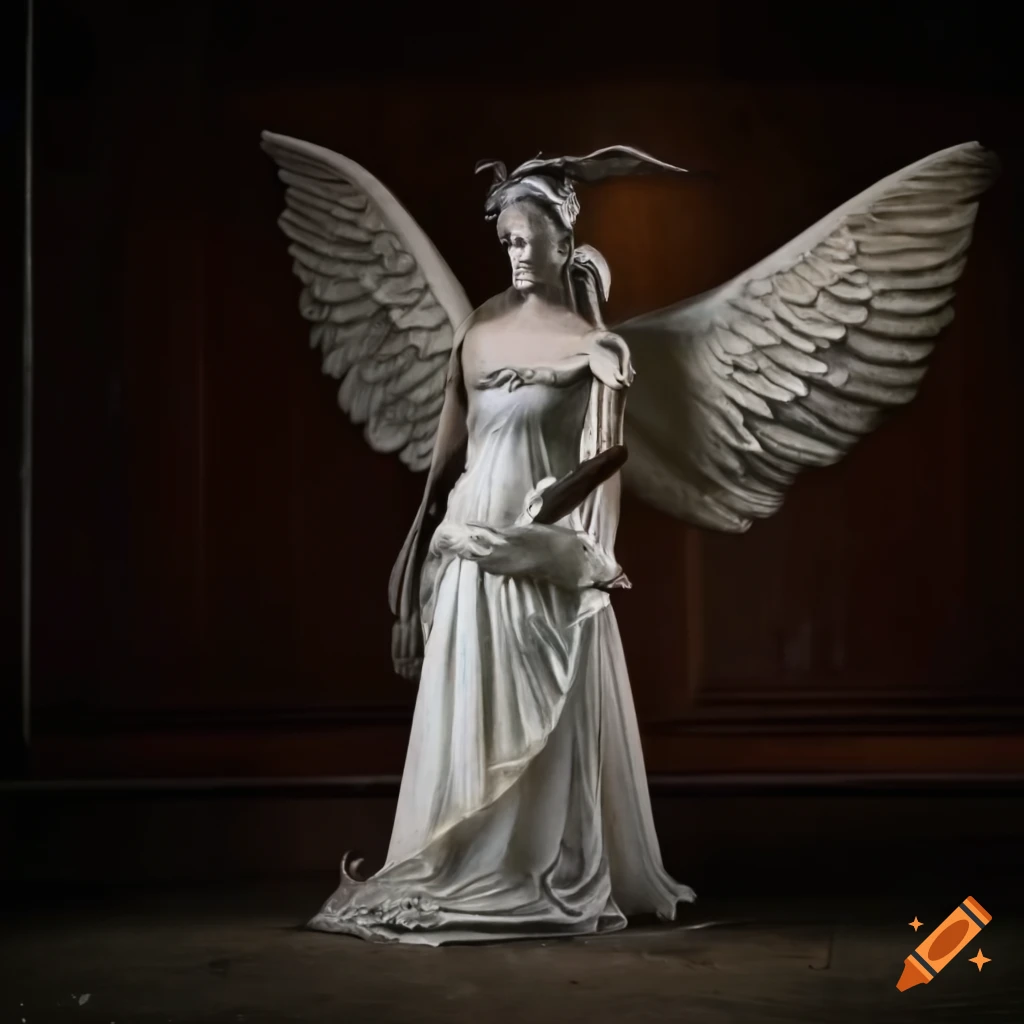 Rupaul in antique style bust with a science-fiction headdress on Craiyon