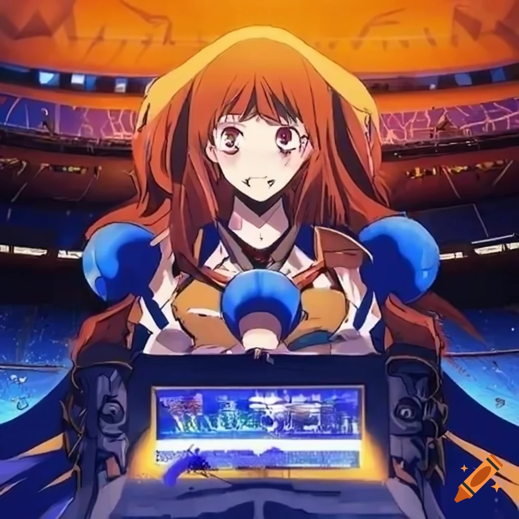 Epic anime football stadium on Craiyon