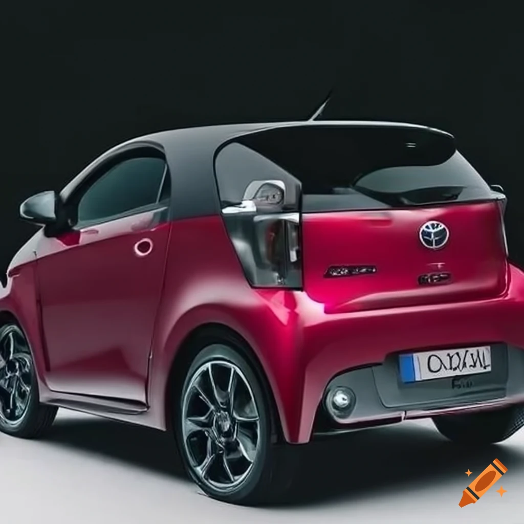 Sleek design of a toyota iq car with 5 doors