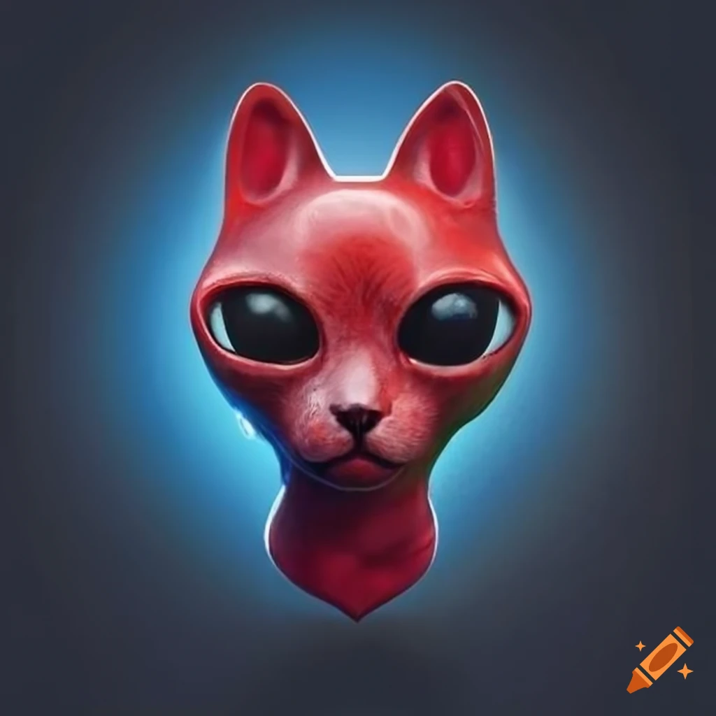 Digital art of an alien cat with dog-shaped head on Craiyon