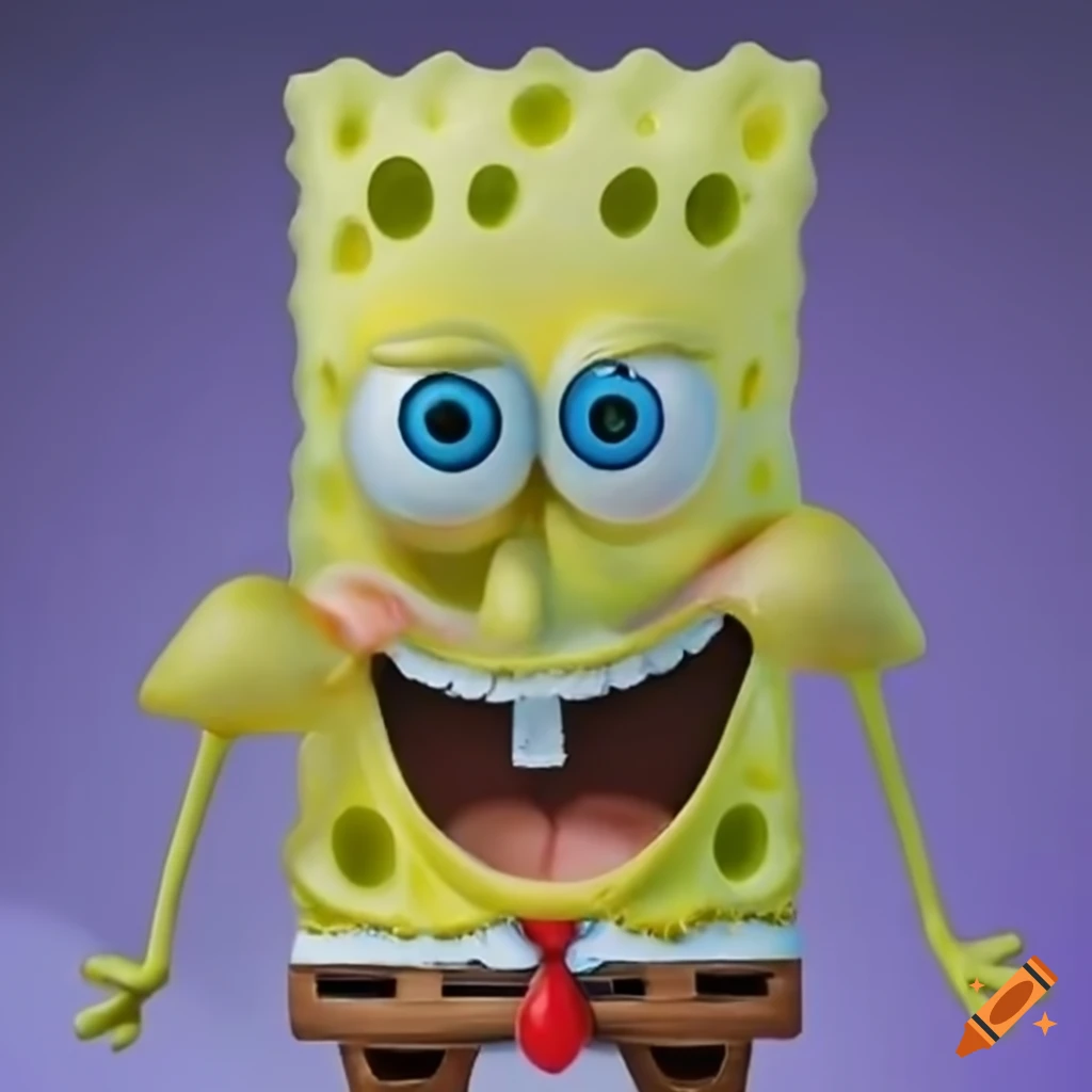 Image of spongebob as a water-powered god