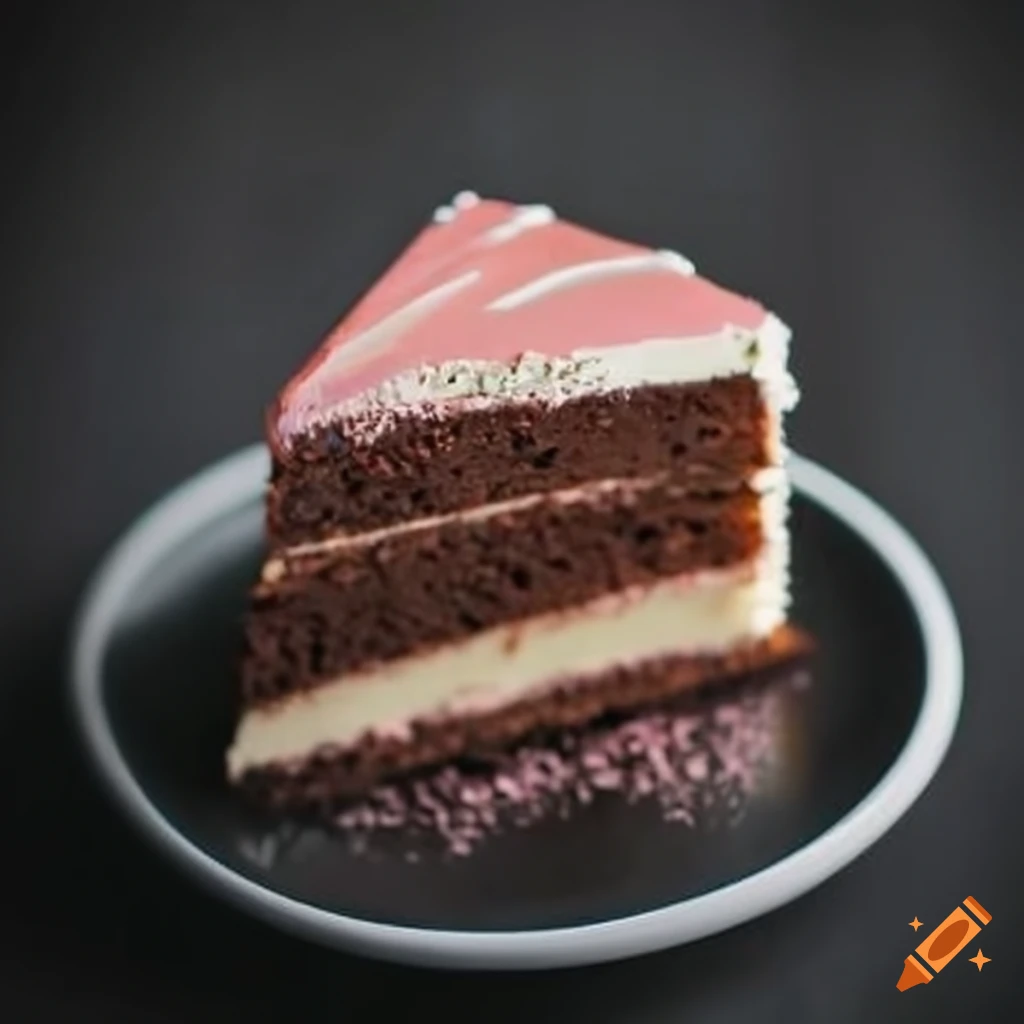 Slice of cake with generous frosting
