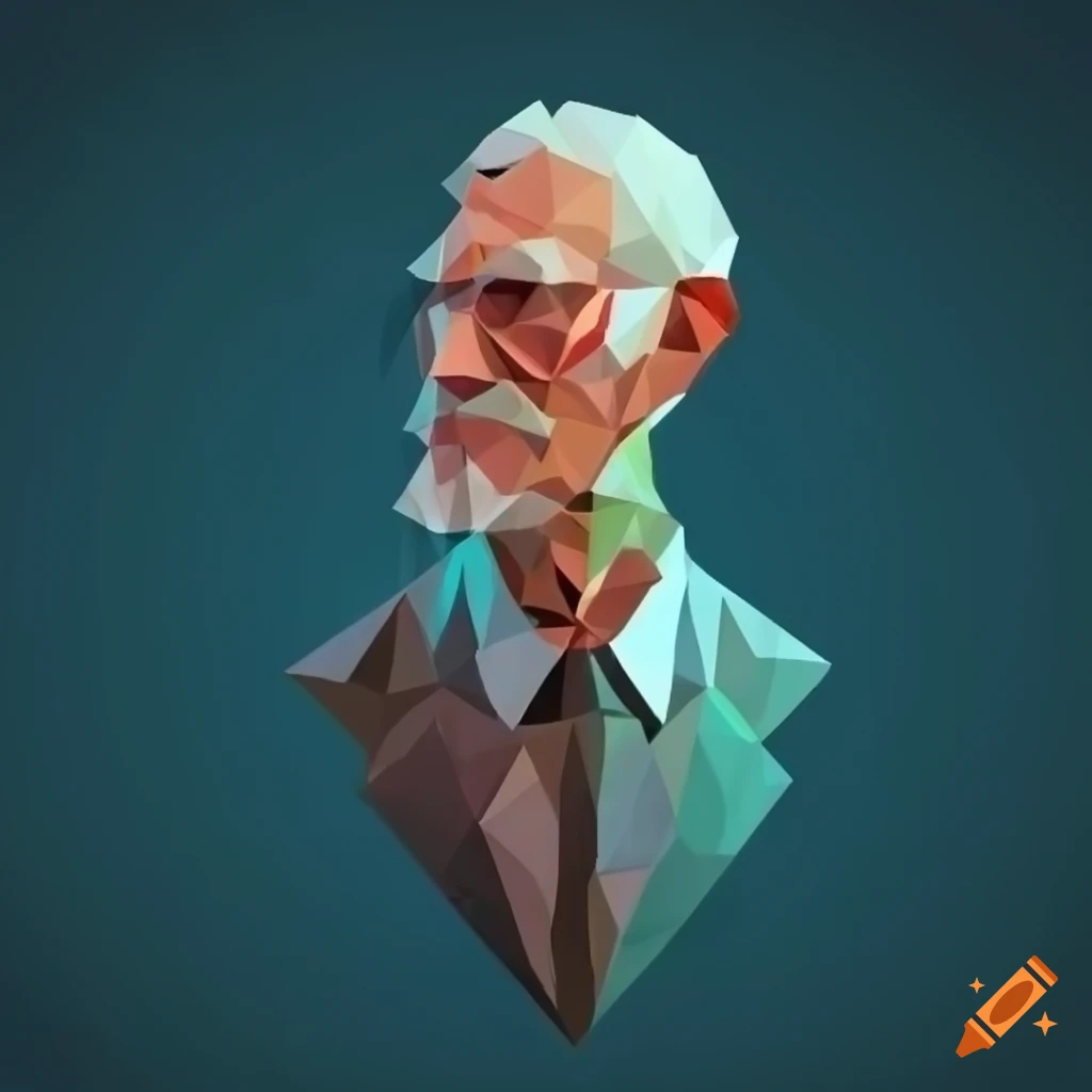 Low-polygon old man character from a video game on Craiyon
