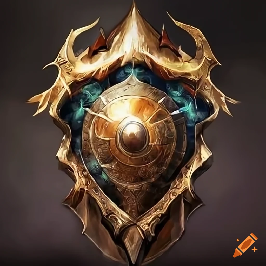 Image of a magical shield on Craiyon