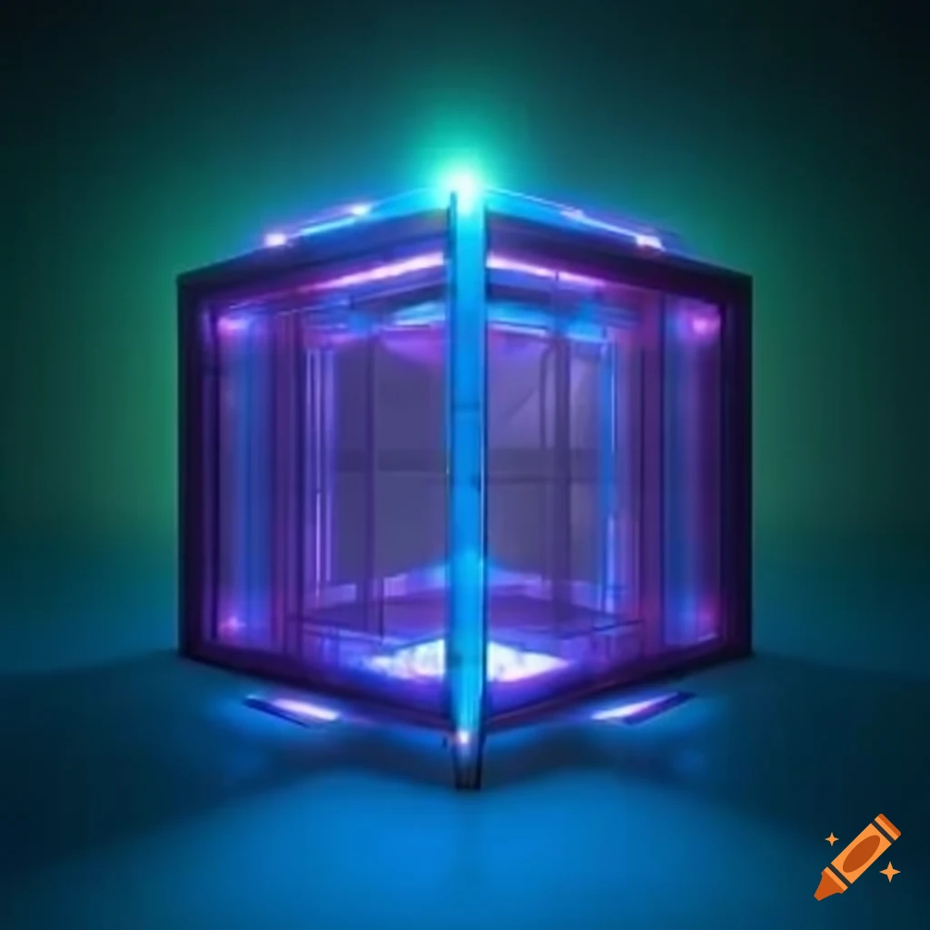 Hypercube illustration on Craiyon