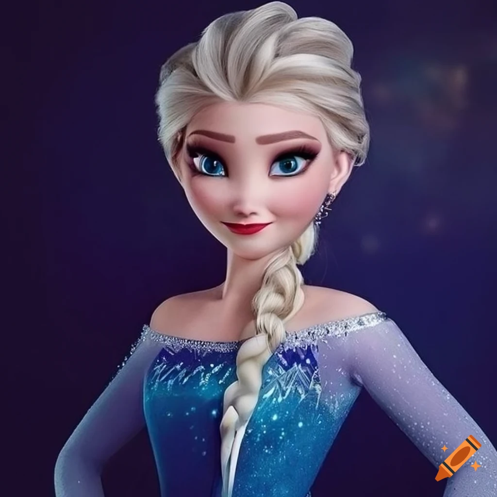 Detailed portrait of elsa from frozen