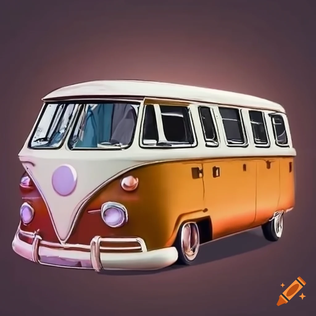 Retro-style van combi in side profile