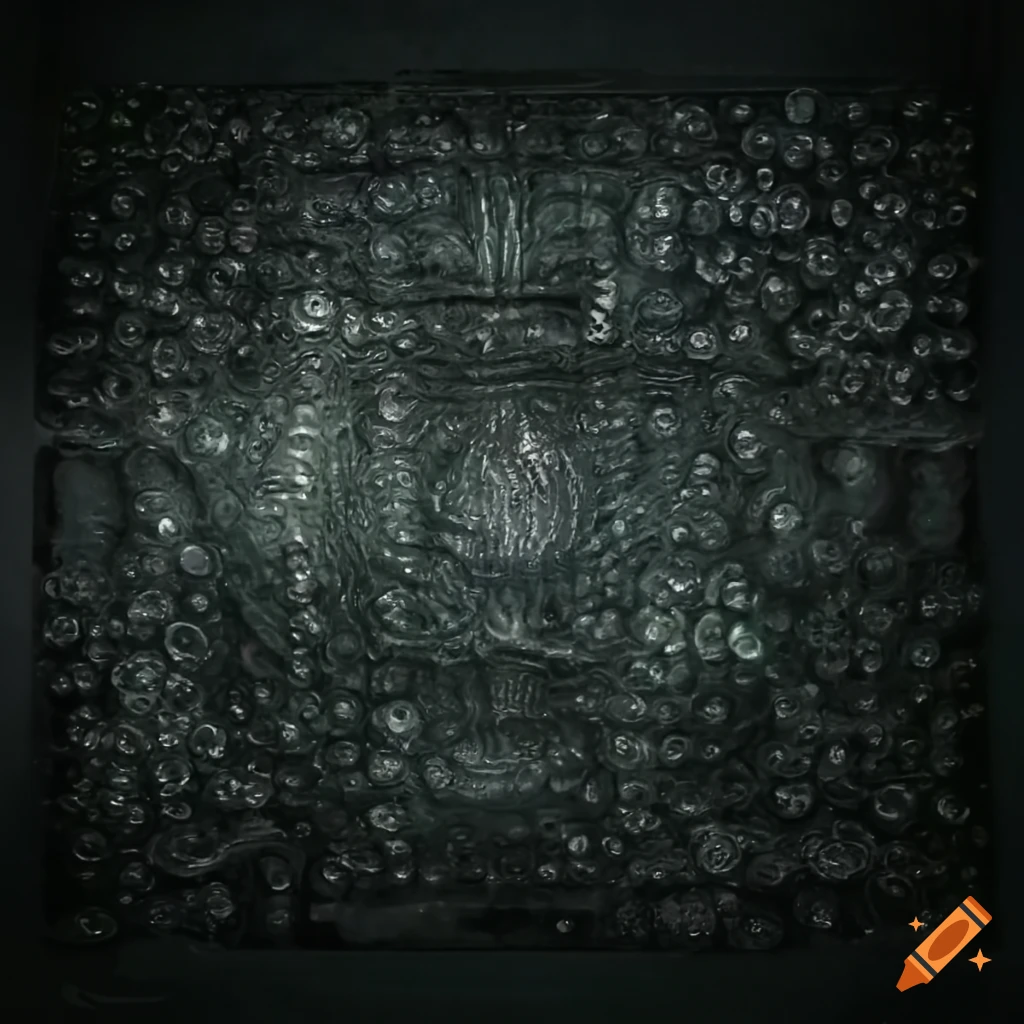 Creepy and slimy alien in a dark game environment on Craiyon