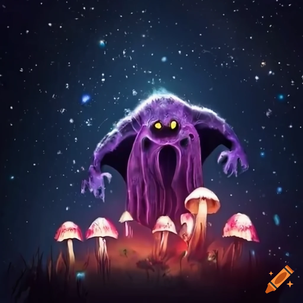 Nightmarish ghost monster in a surreal setting on Craiyon