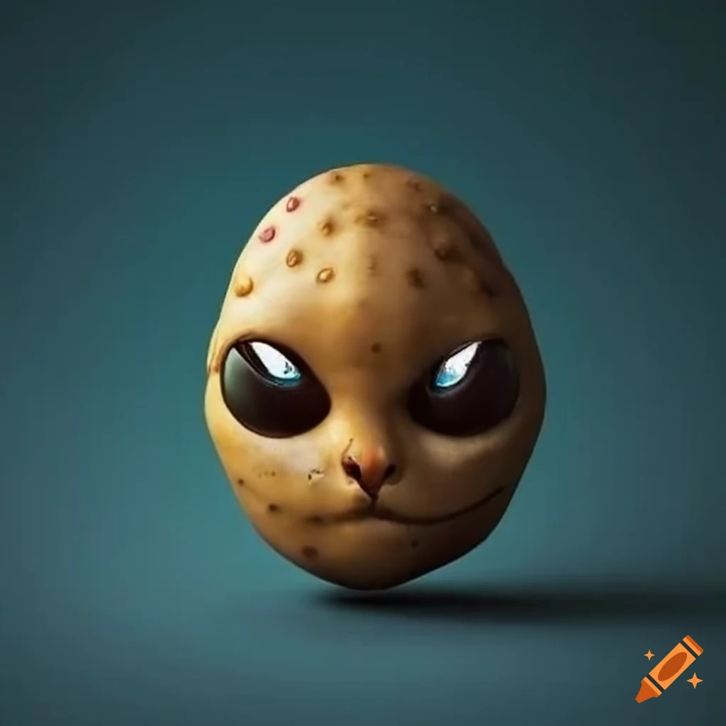 Image of an alien-like cat with a potato-shaped head on Craiyon