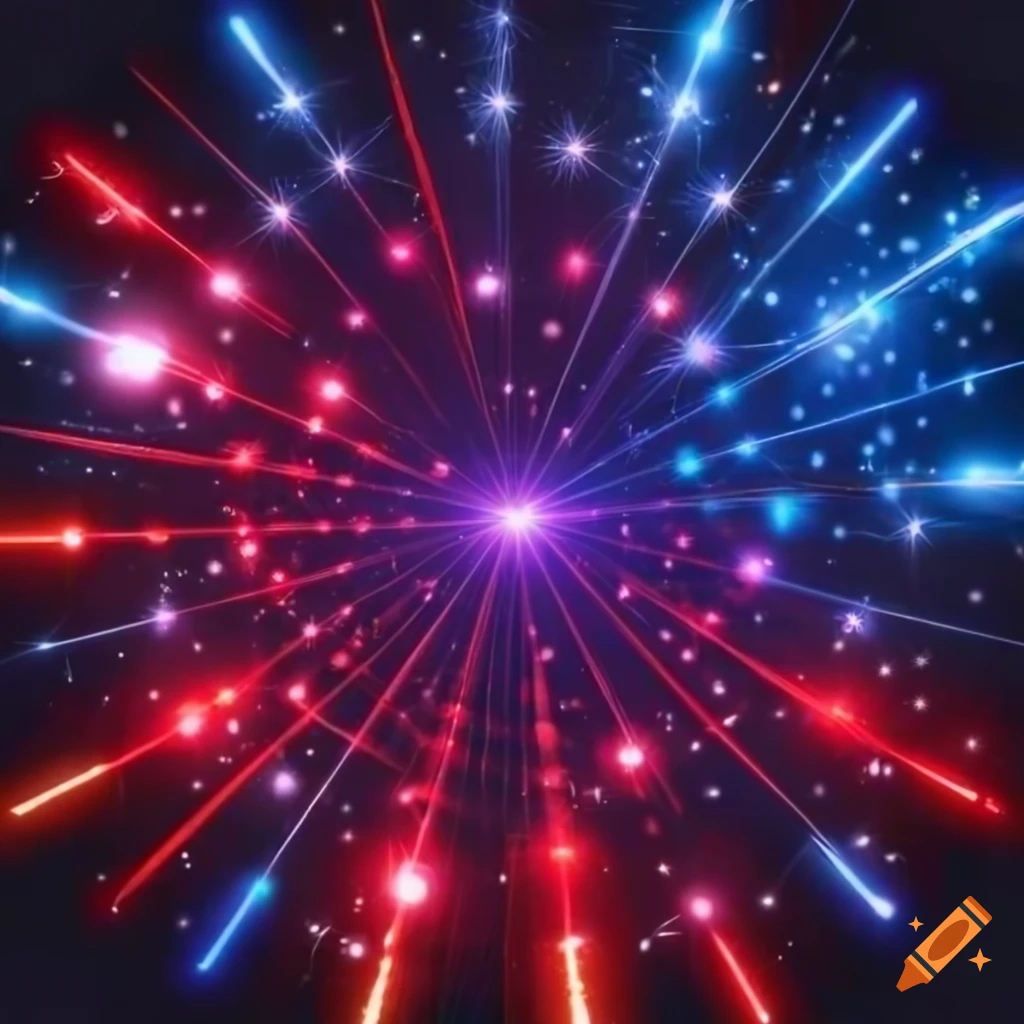 Colorful sparkling lights on white background on Craiyon