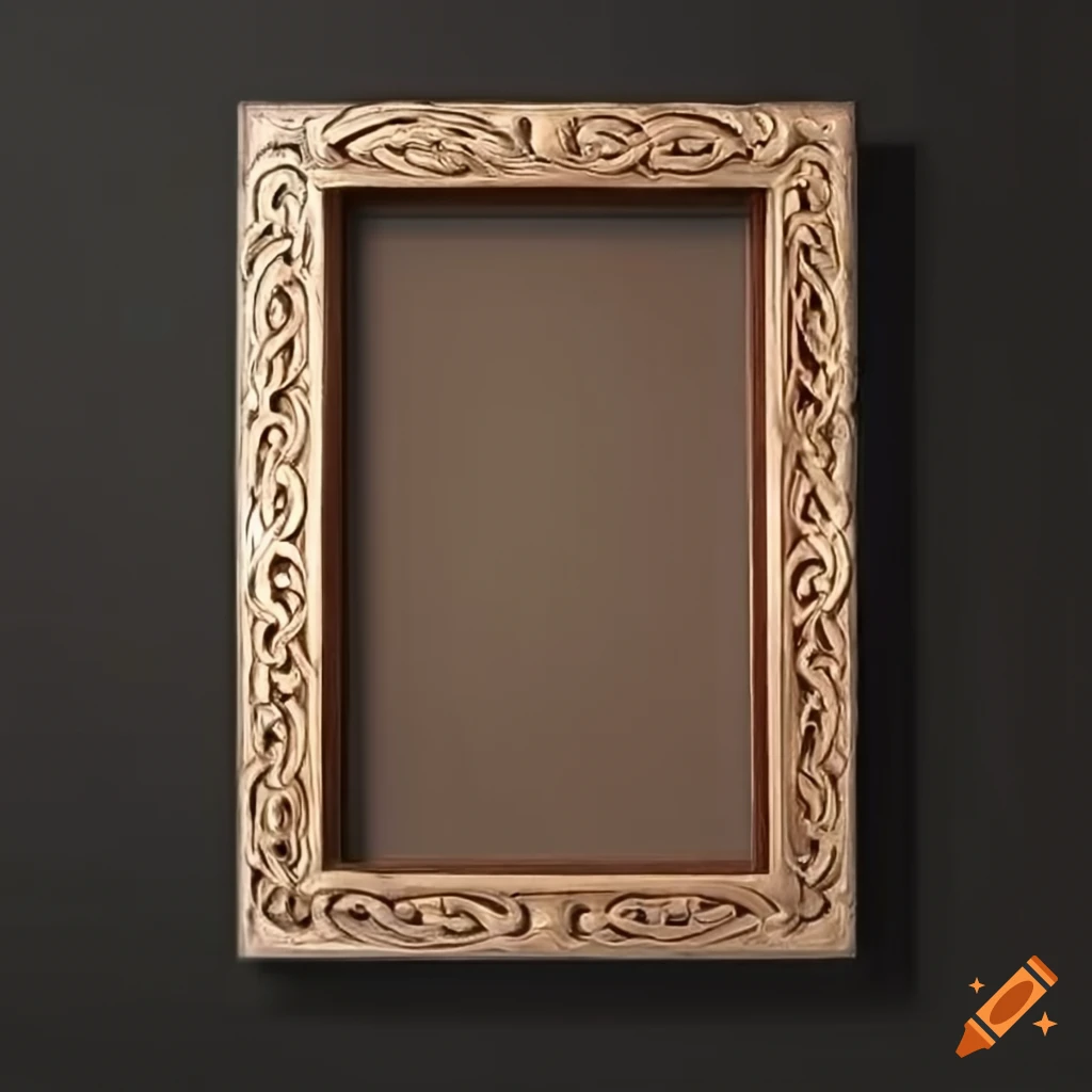 Rectangular bas relief frame with celtic design on Craiyon