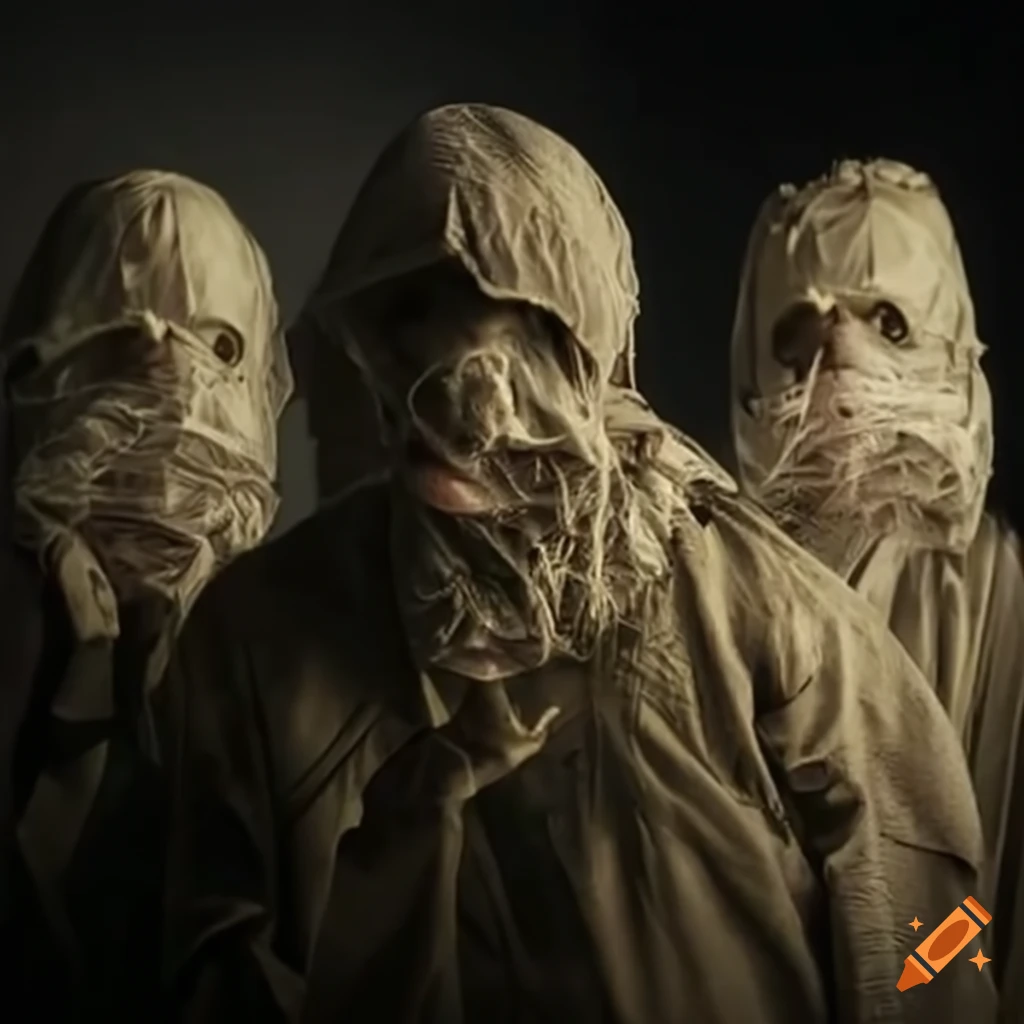 Satirical illustration of men trapping people with dollars on Craiyon