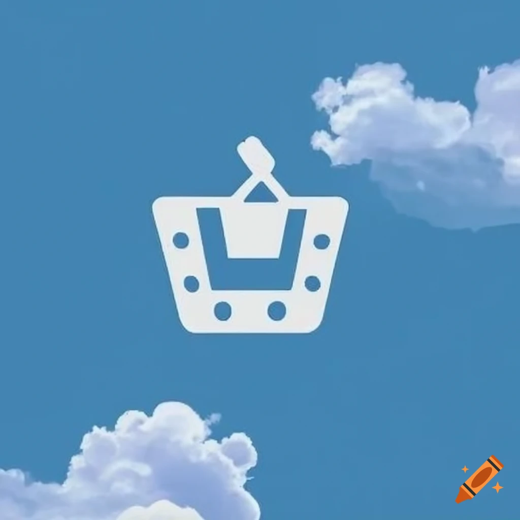 Logo with sky and shopping cart