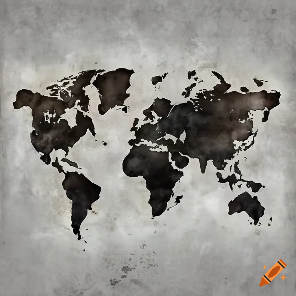 Vintage world map with old style design