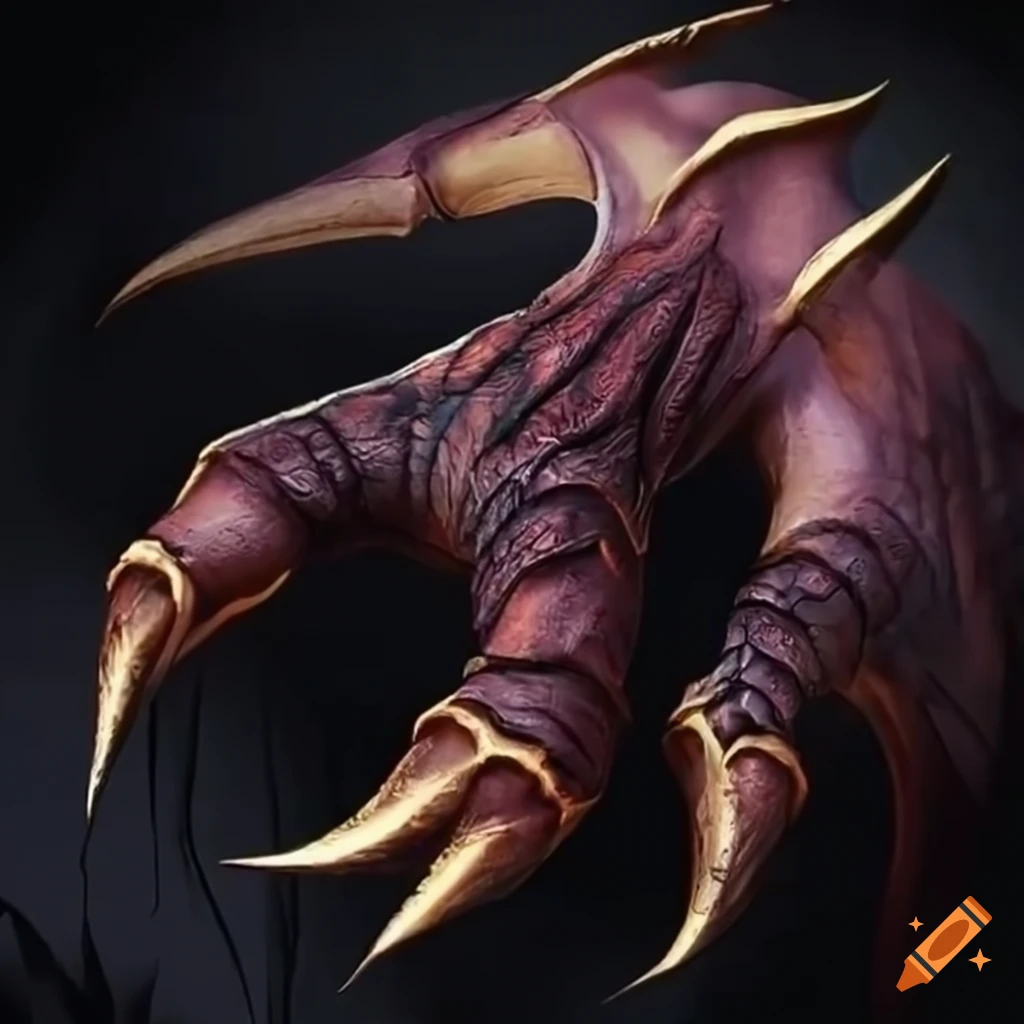 Dragon claw with sharp talons on Craiyon