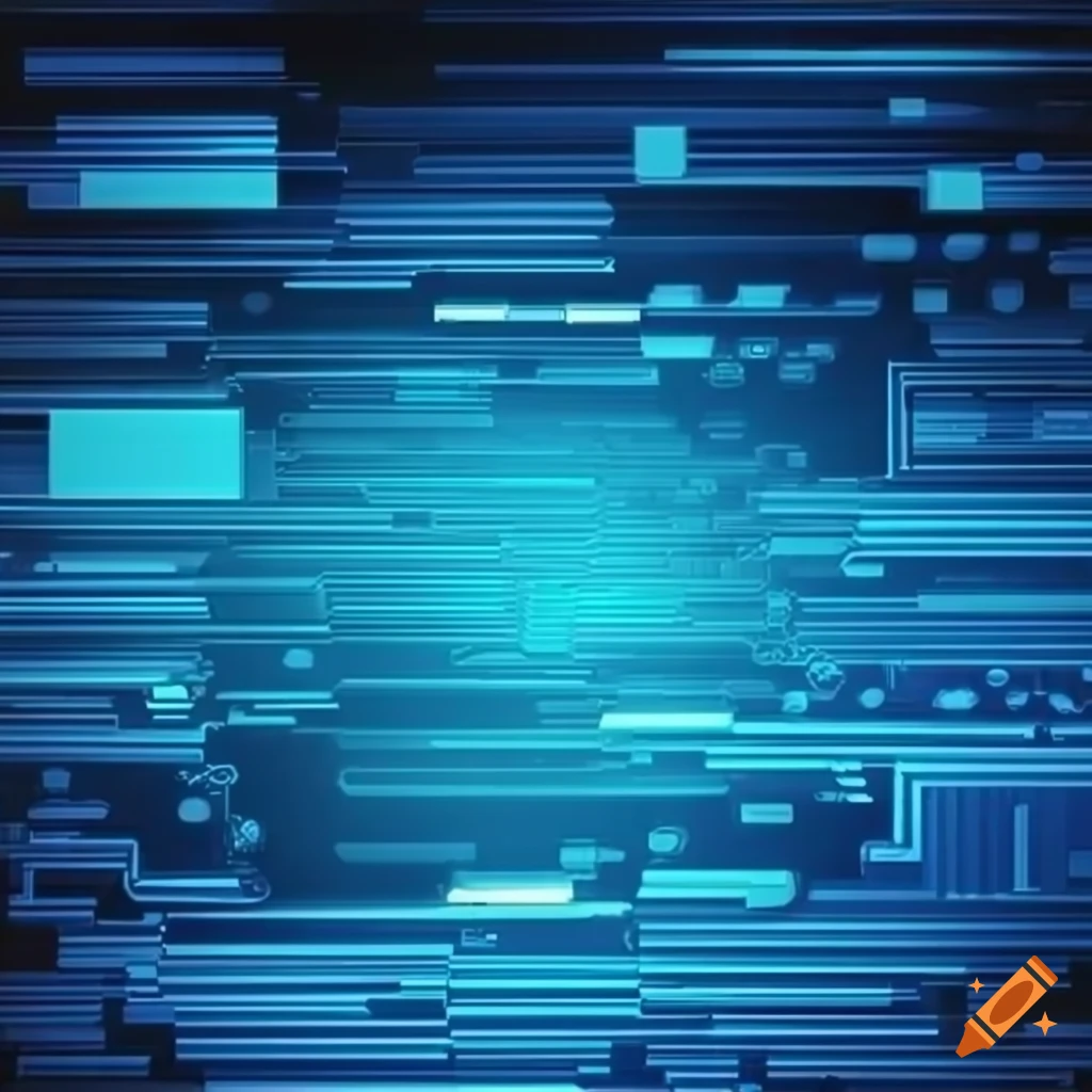 Blue technology background on Craiyon