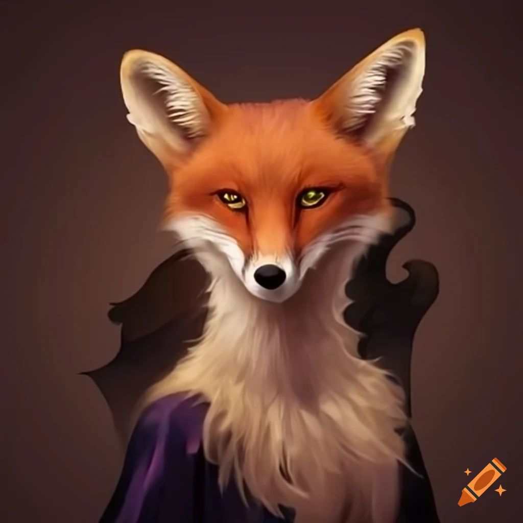 Victorian humanoid fox illustration on Craiyon