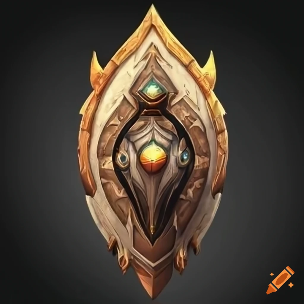 Image of a mythical legendary shield on Craiyon