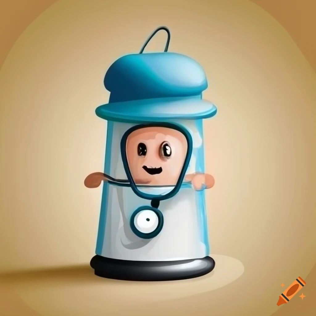 Illustration of a doctor salt shaker on Craiyon