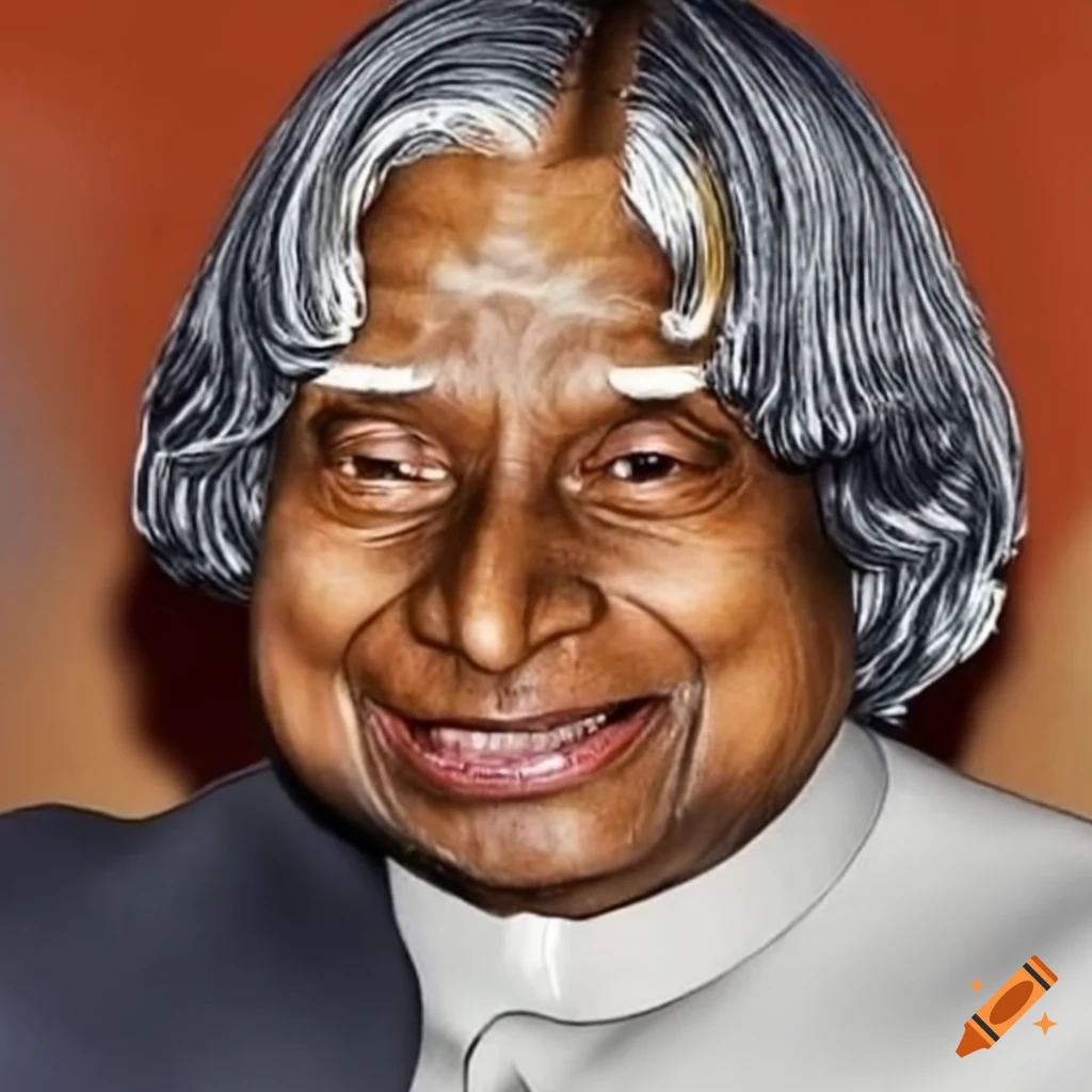 Pencil portrait of dr. apj abdul kalam depicting his scientific ...