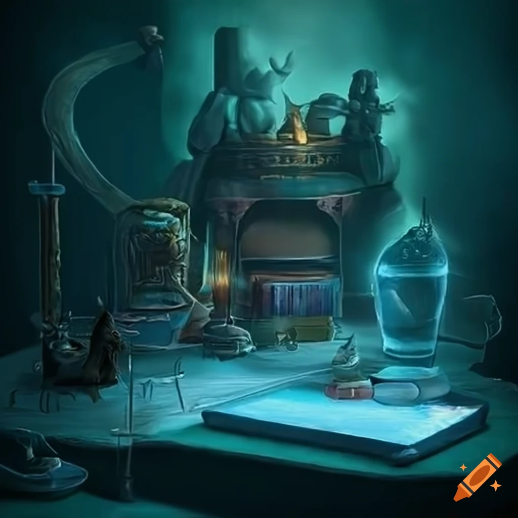 Fantasy laboratory concept art on Craiyon