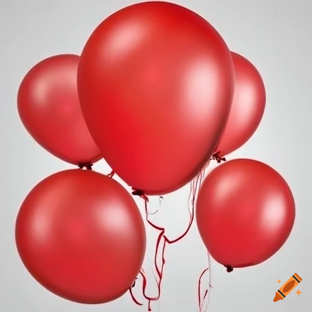 Red balloon on Craiyon
