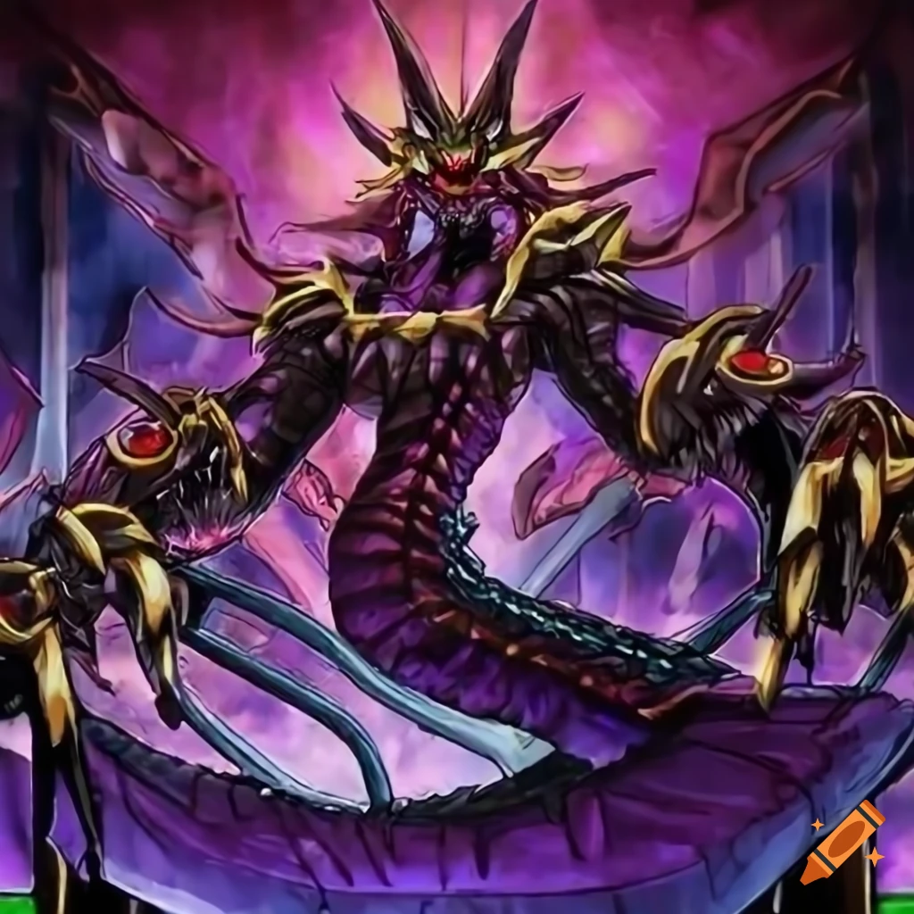 Yugioh card art of an ancient monster queen on Craiyon