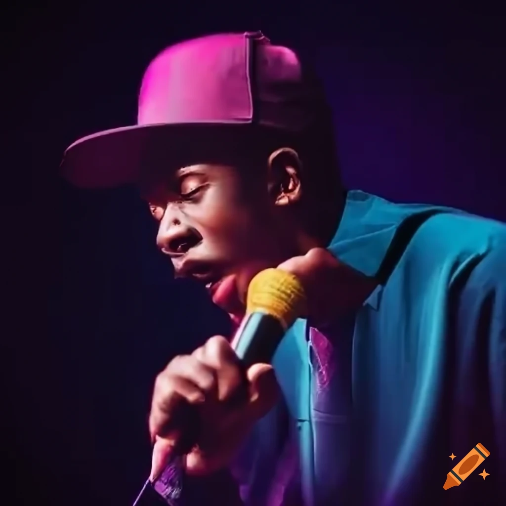 Teen boy performing on stage