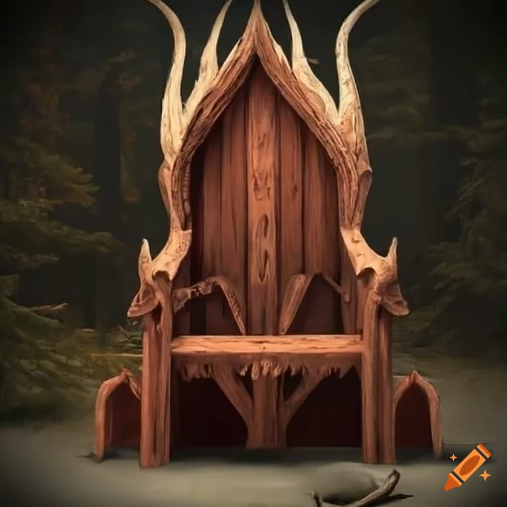 Abandoned throne in a decrepit town on Craiyon