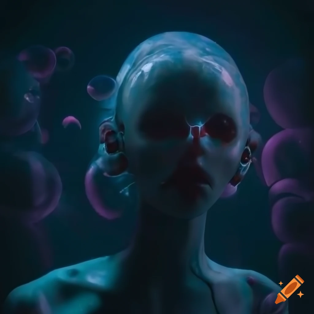 Creepy alien themed 2d metroid game art