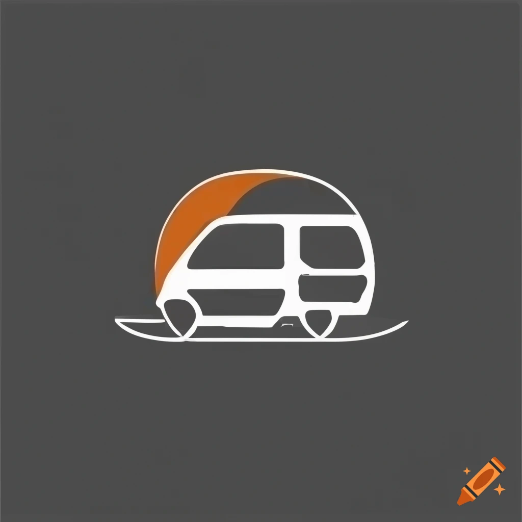 2d line vector of a simple van logo on Craiyon