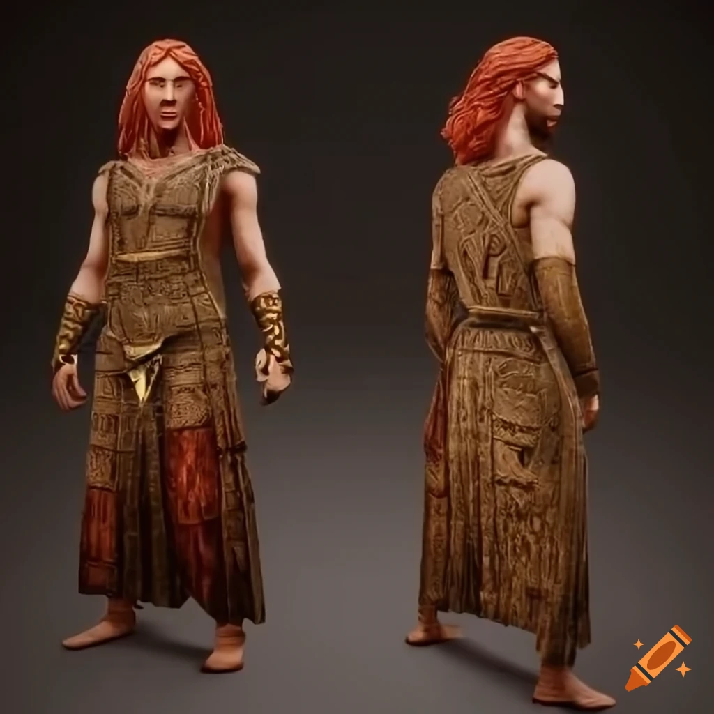 Sci-fi fantasy elf meditating in a wooden-golden temple on Craiyon