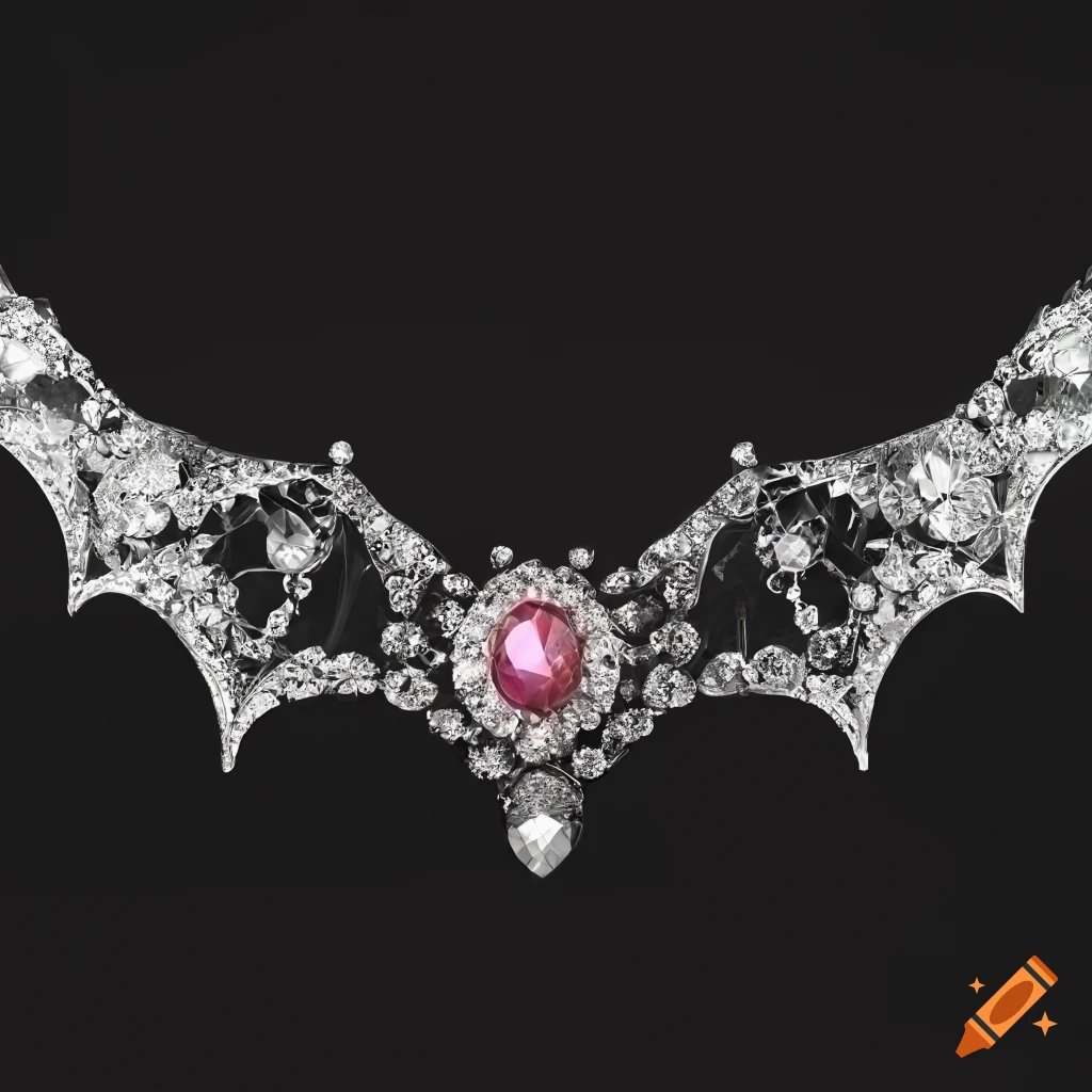 Intricate gothic circlet with bat-inspired design on Craiyon