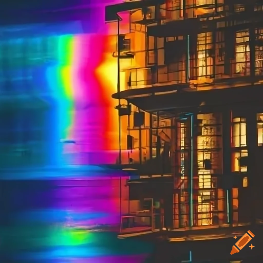 Vibrant technicolor building site