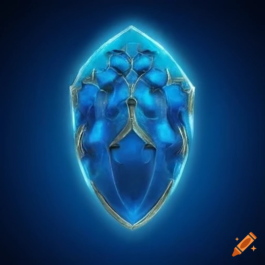 Blue dragon scales shield artifact on Craiyon