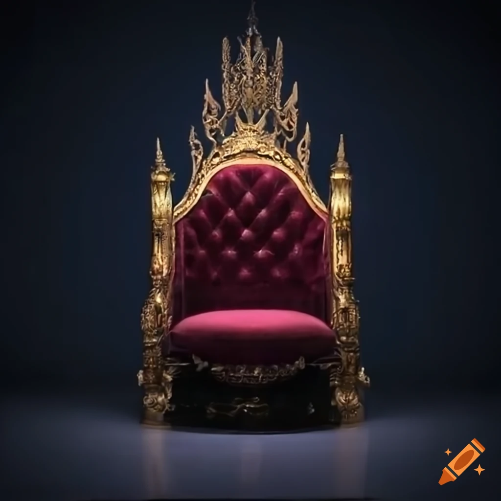 Persian royal throne in a palace hall during a luxurious royal party on ...