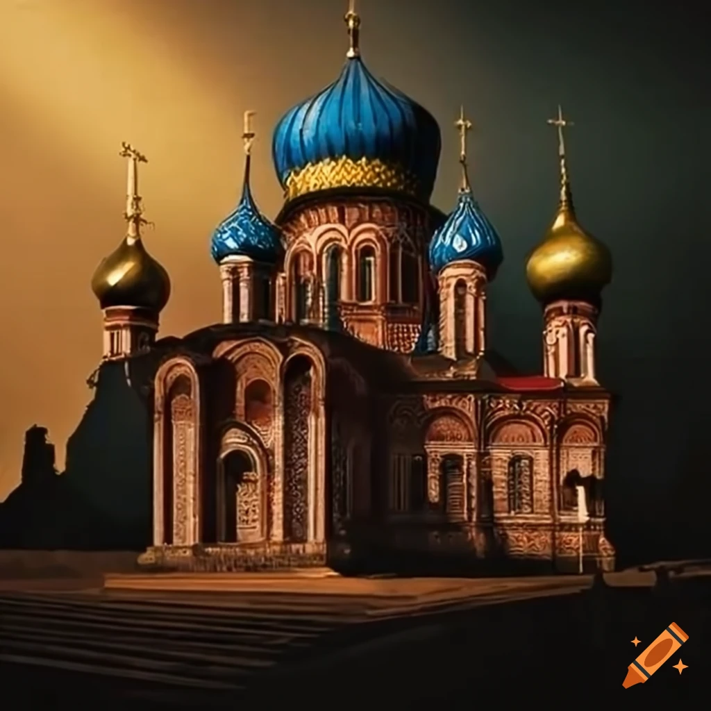 Animated russian background on Craiyon